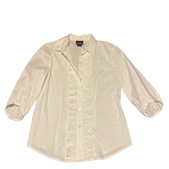 Theory | Tops | Theory For Neiman Marcus Ruffle Button Down Blouse | Poshmark